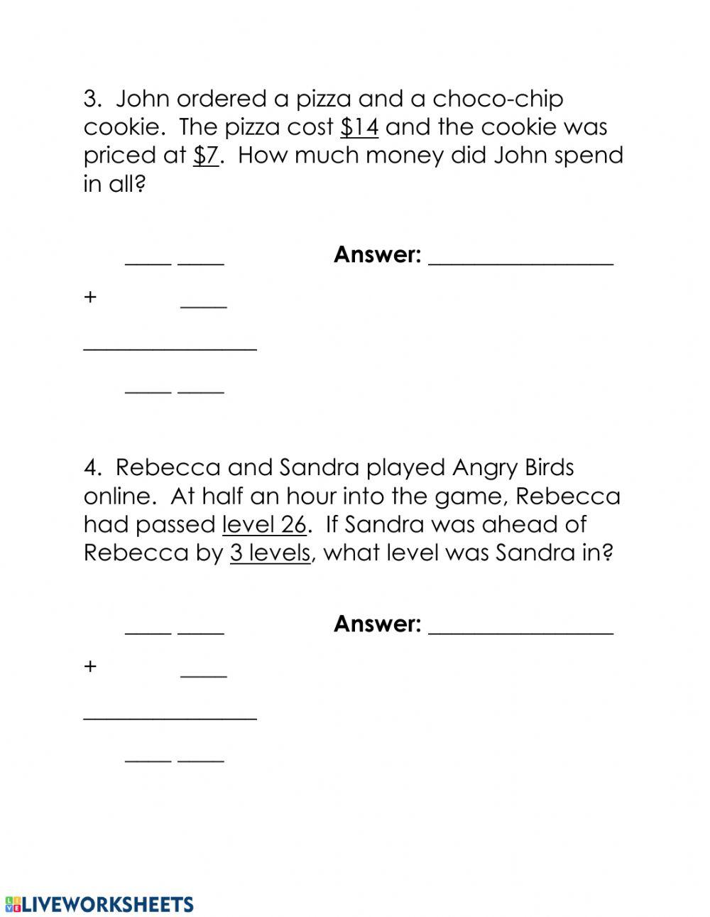 Addition Word Problems Worksheet Live Worksheets addition-word-problems-worksheet-live-worksheets