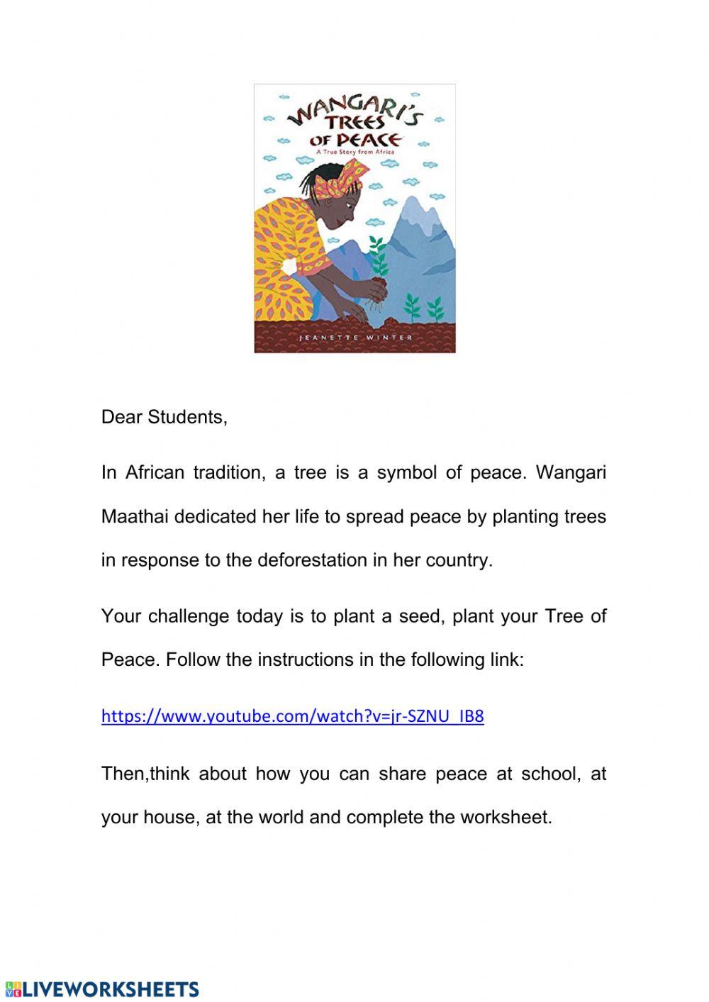 Wangari worksheet | Live Worksheets
