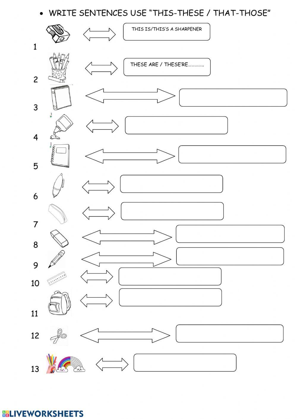 School objects this-that-these-those 5457111 | Karina