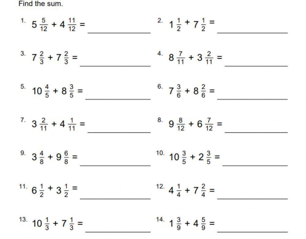 90740 Adding Mixed Numbers Like Denominators 90740-adding-mixed-numbers-like-denominators
