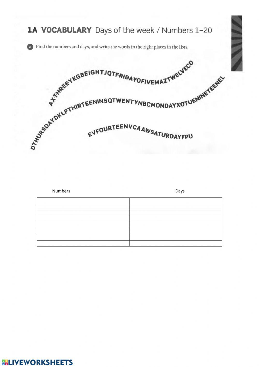 REVISION UNIT 1A | Free Interactive Worksheets | 5563685