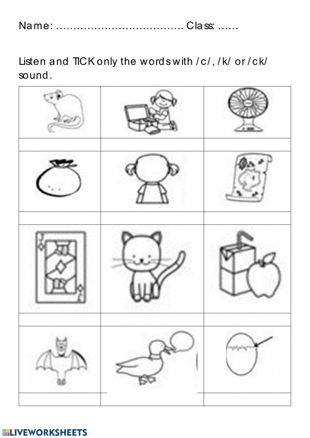 Phonics Group II (CK) worksheet | Live Worksheets