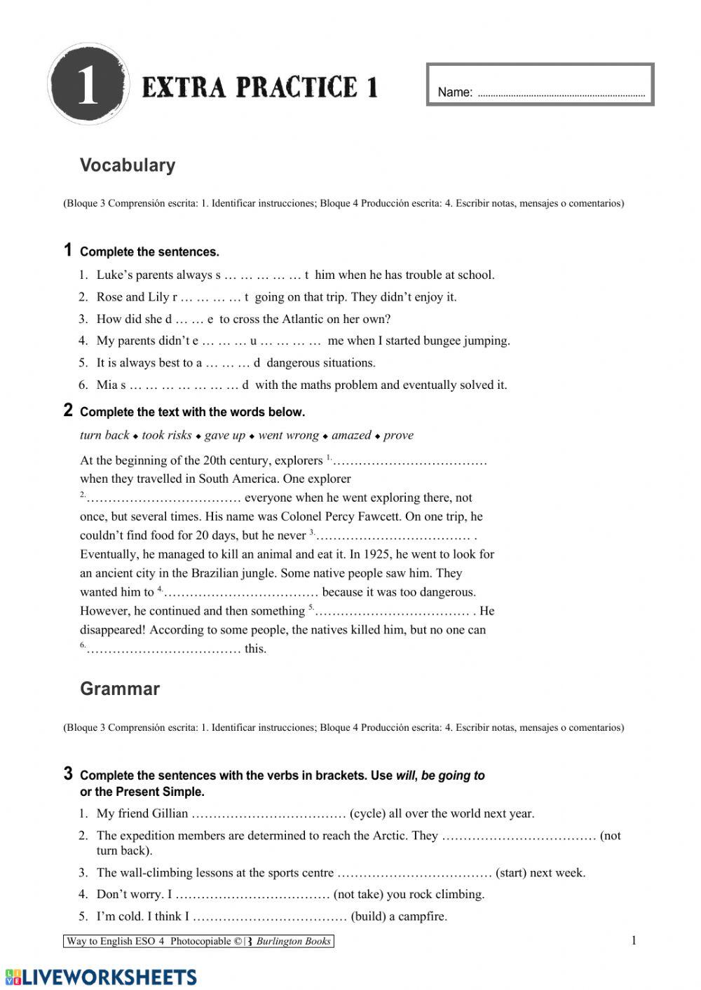 brenda_d | 4ESO Future Tenses (Extra Practice 1.1)