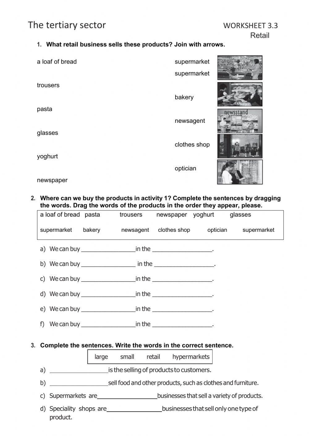 172802 | Unit 3 Tertiary Sector: Retail | TeacherNoeliaGD