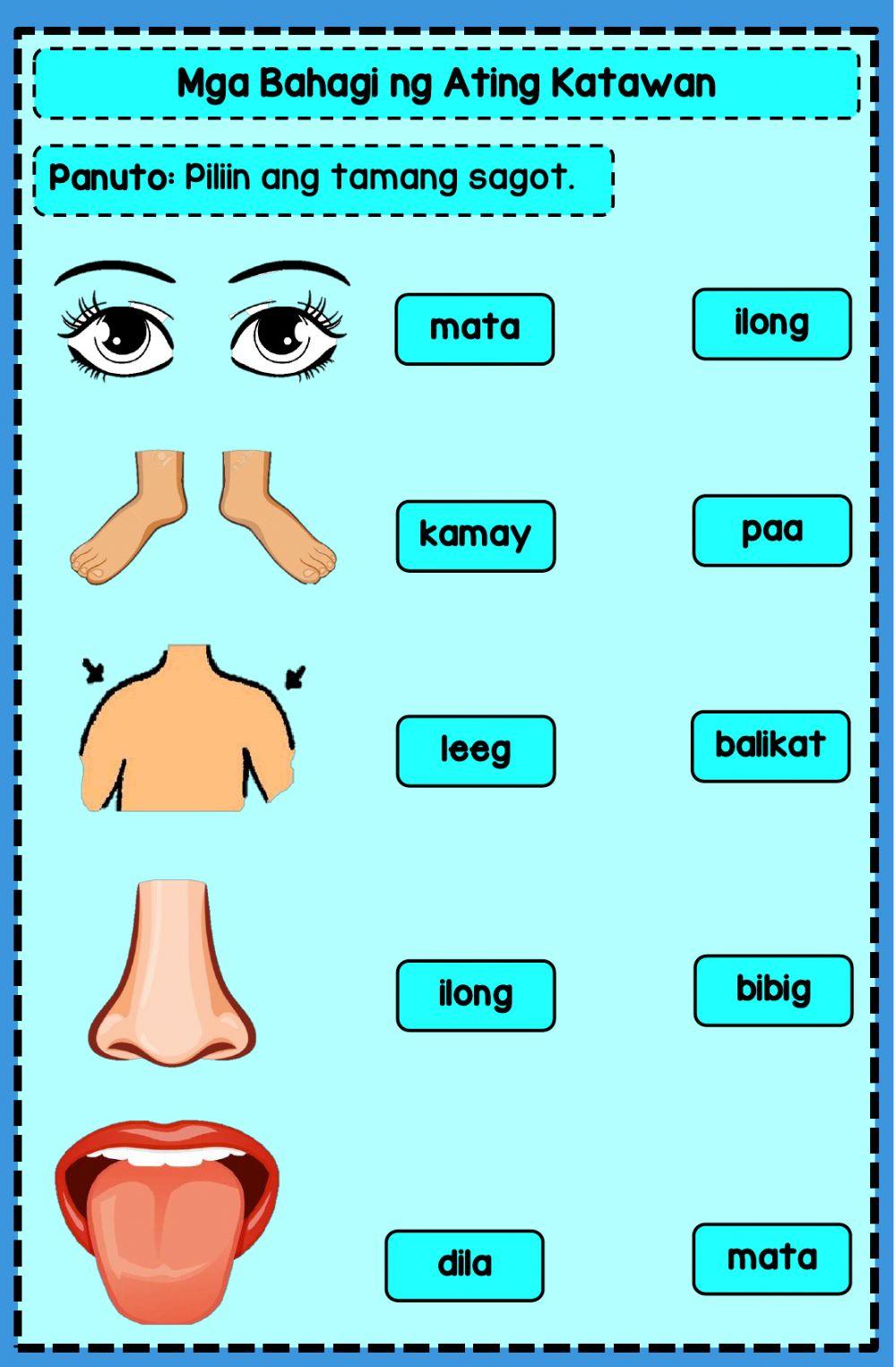 Mga Bahagi Ng Ating Katawan Worksheet Live Worksheets, 46% OFF