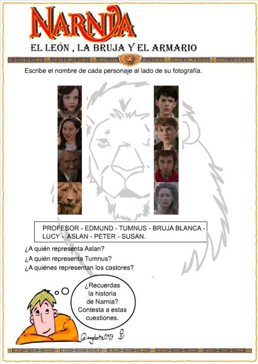 Ficha de narnia 01 1001 | AngelOrtiz | Live Worksheets