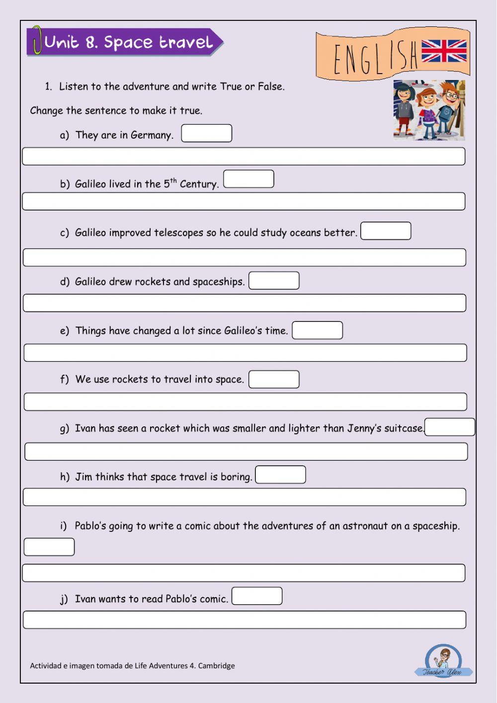 Space 174578 | LaTeacherAlex | Live Worksheets