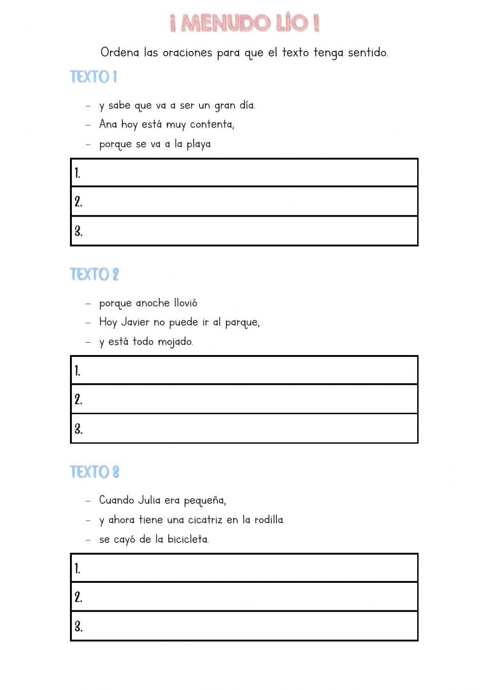 ¡menudo lío! 174772 | Lorenaval | Live Worksheets