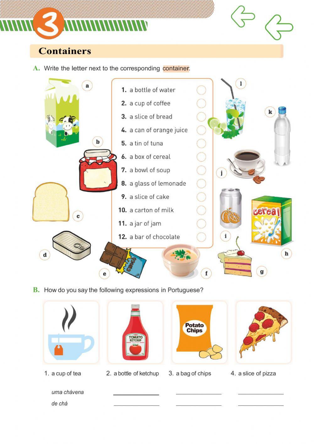 Food quantities… | Free Interactive Worksheets | 5626204