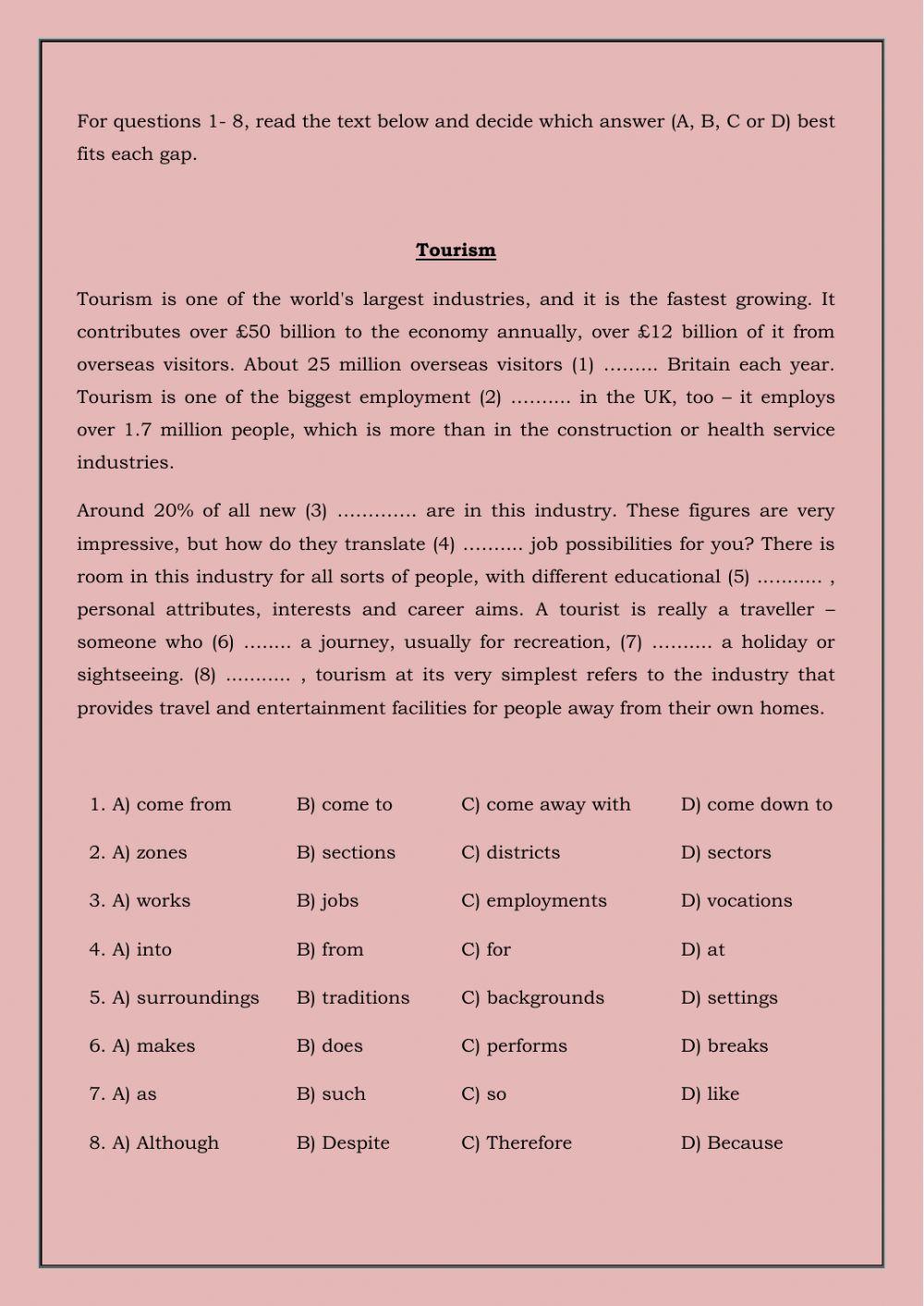 FCE Use Of English 3 Worksheet Live Worksheets fce-use-of-english-3-worksheet-live-worksheets