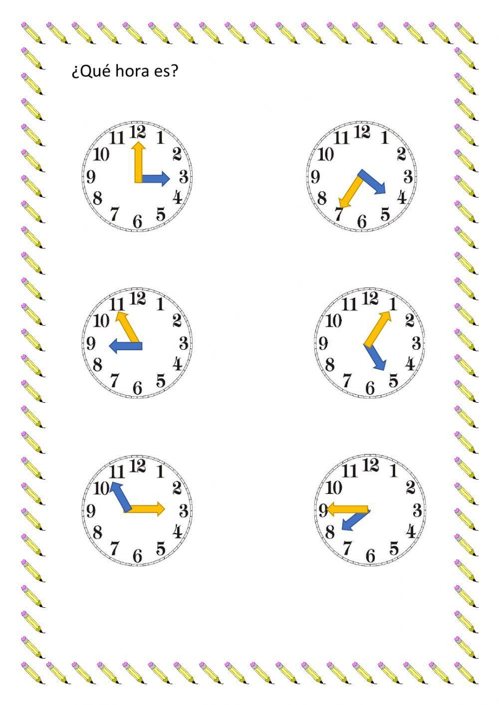 Relojes analógicos y digitales interactive worksheet | Live Worksheets