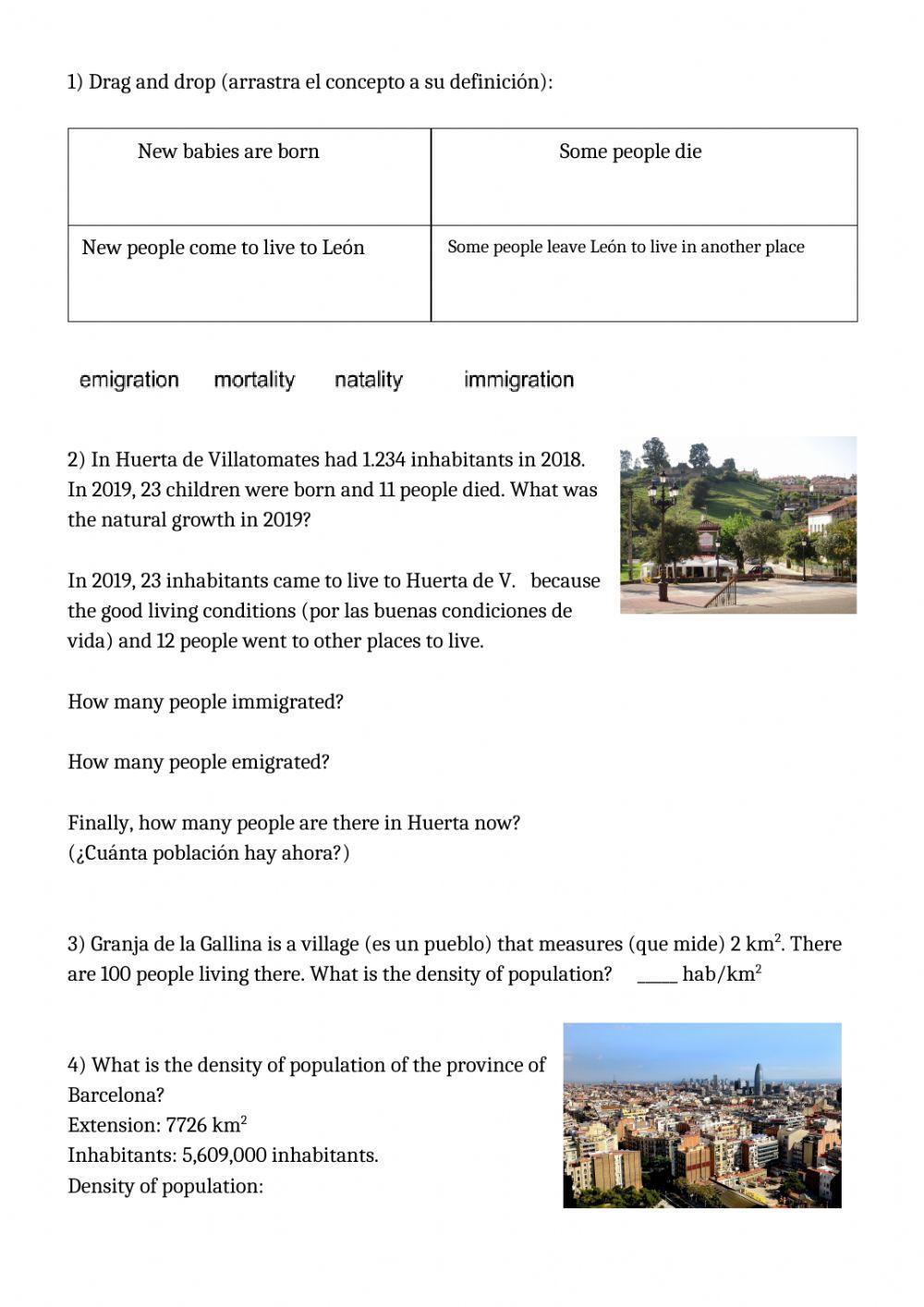 Population 3 | Free Interactive Worksheets | 175650