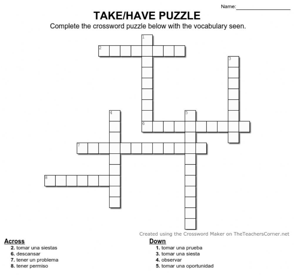 Take have collocations worksheet | Live Worksheets