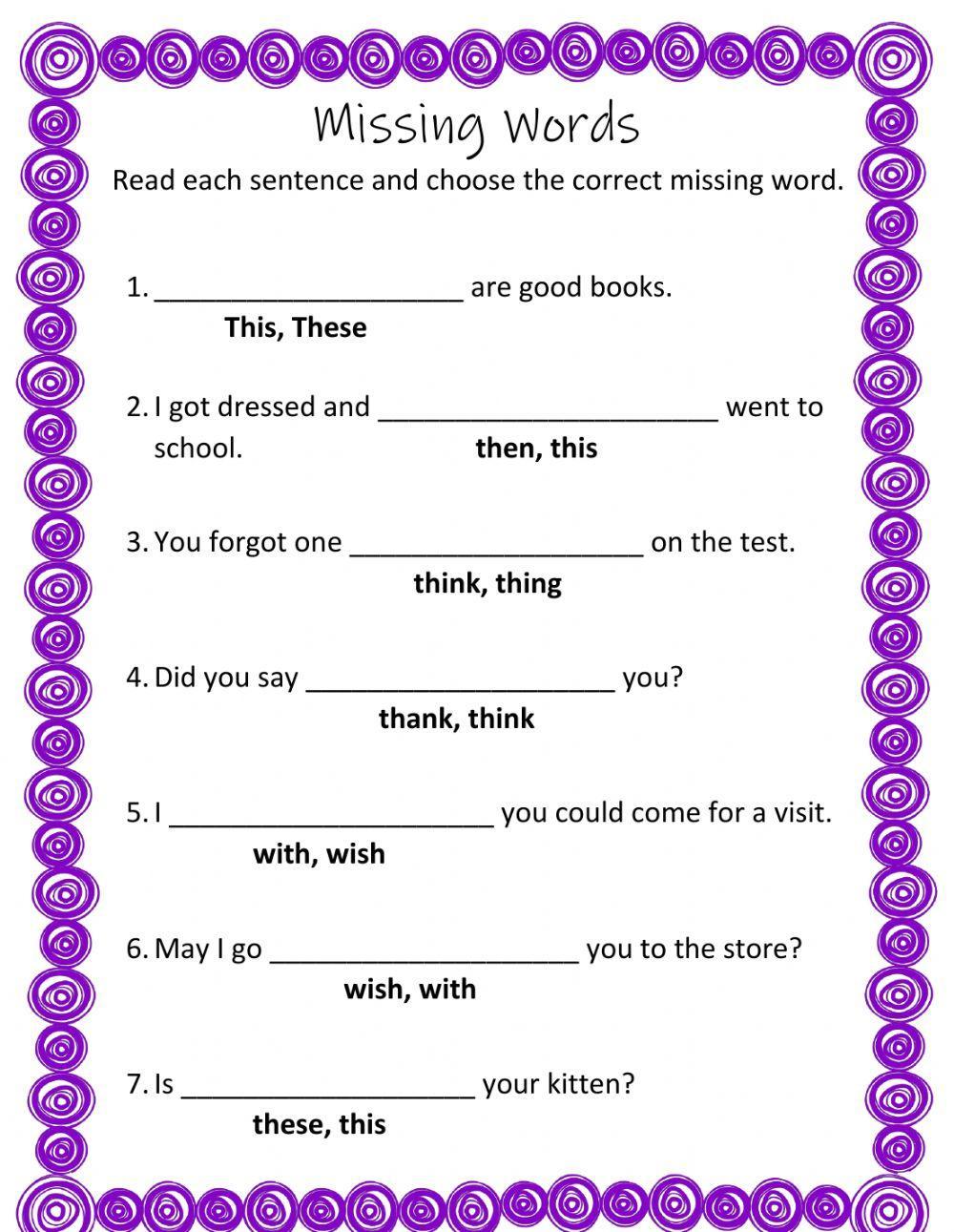 Missing Words Interactive Worksheet Live Worksheets missing-words-interactive-worksheet-live-worksheets