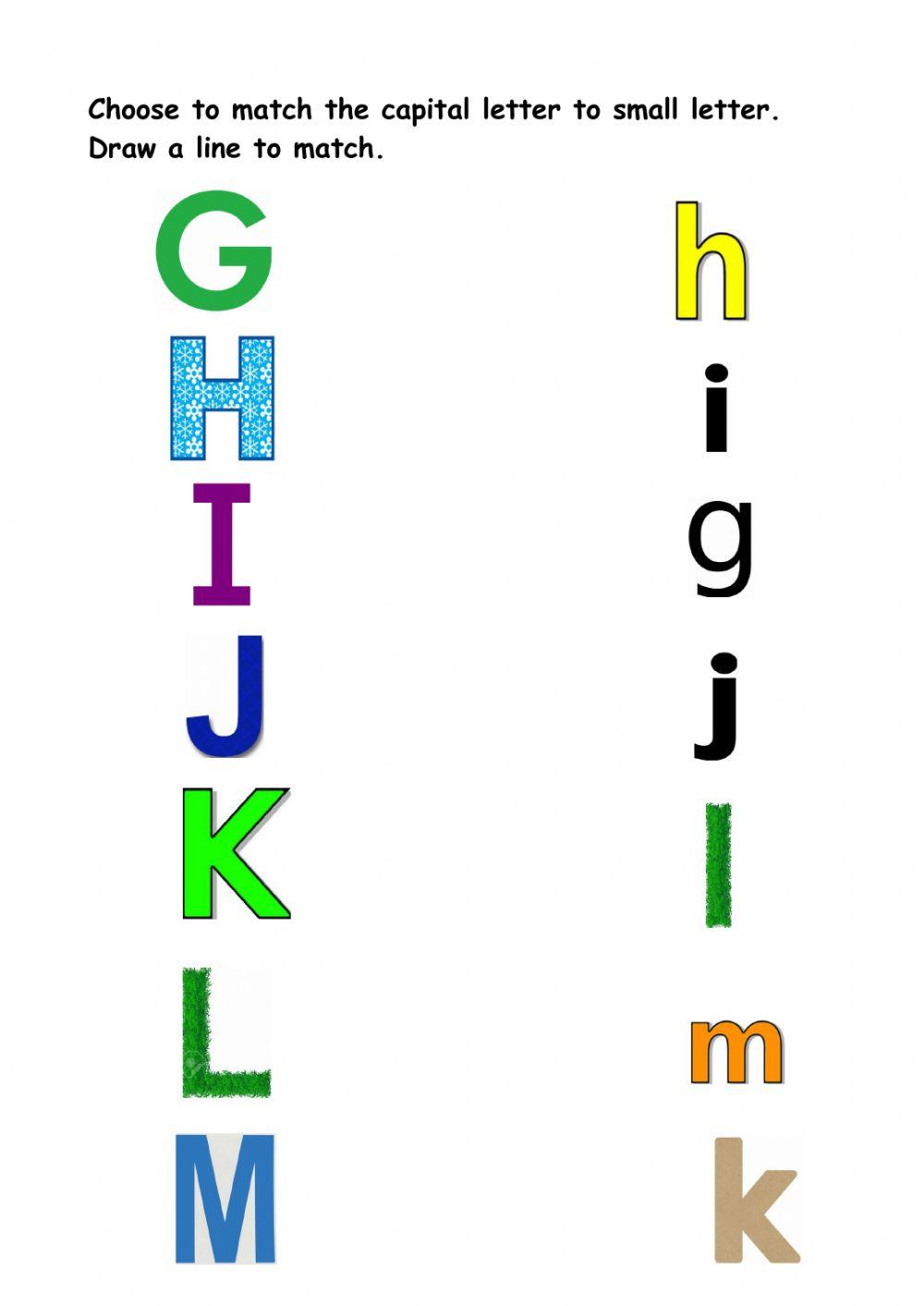 Phonics Letter G-M worksheet | Live Worksheets