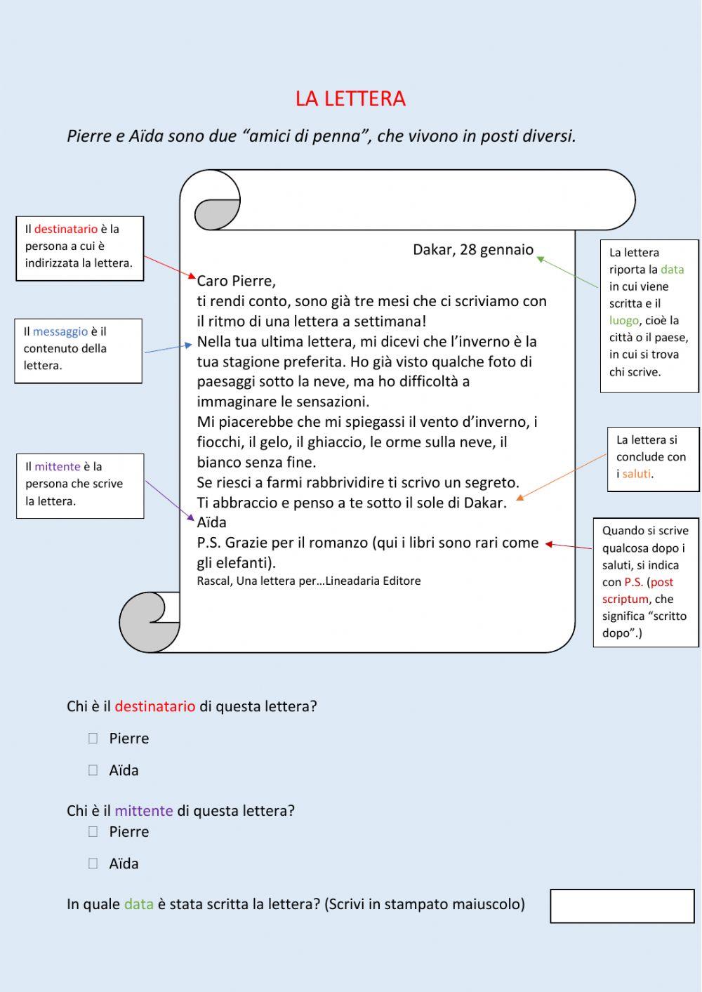 Lettera interactive worksheet | Live Worksheets