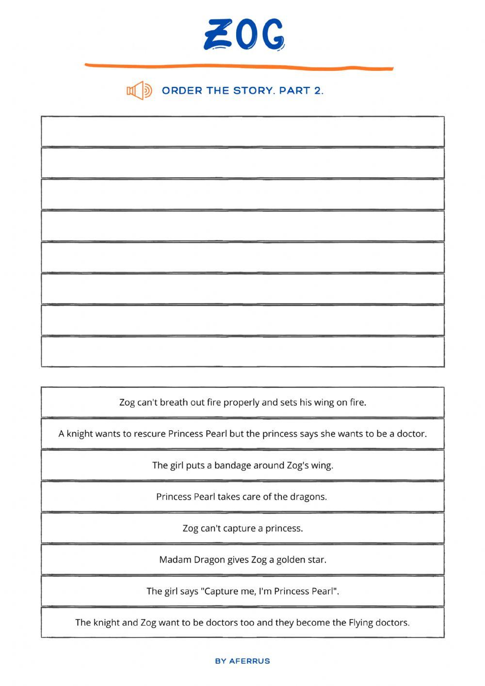 Zog | Live Worksheets