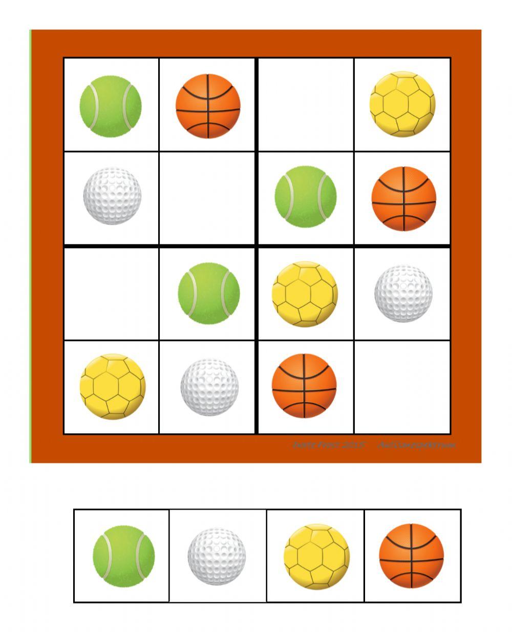 Судоку за деца Activity Live Worksheets