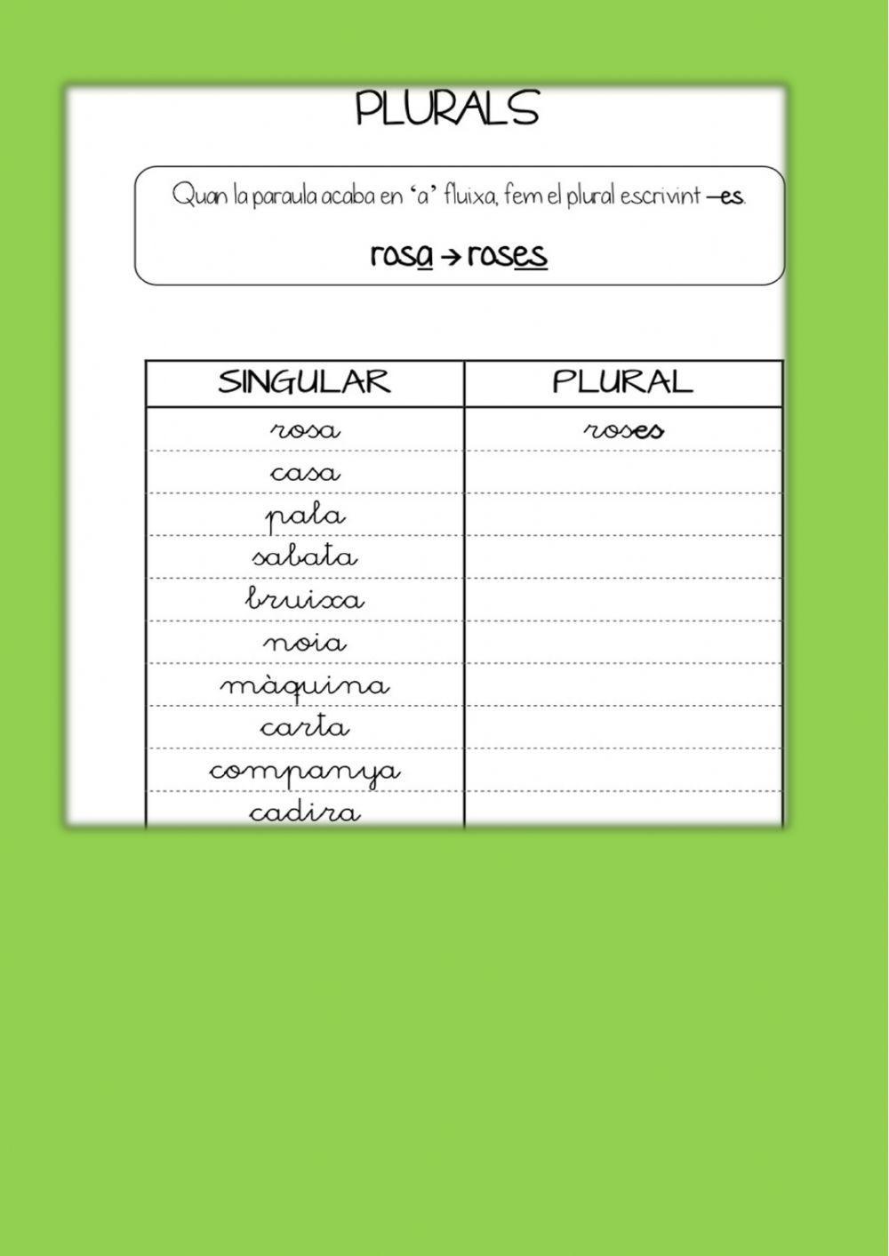 177825 | Plurals | Erika85 | LiveWorksheets