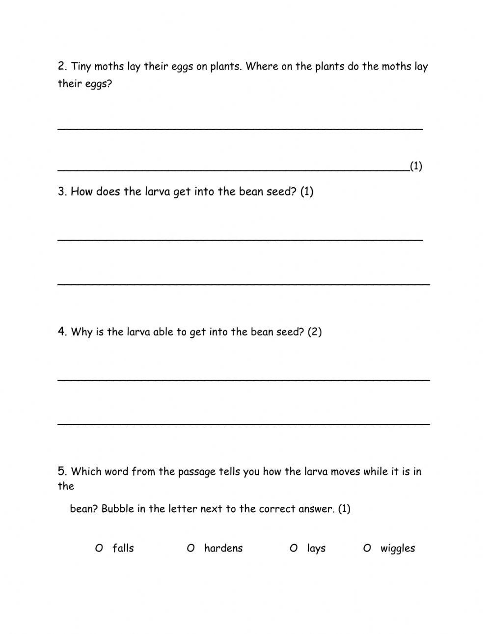 Reading Comprehension GLAT Practice online exercise for | Live Worksheets