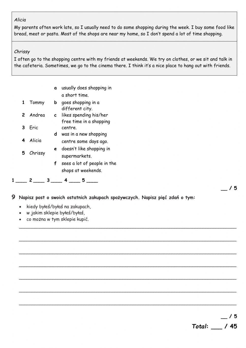 klasa 5 unit 6 | Free Interactive Worksheets | 5635557