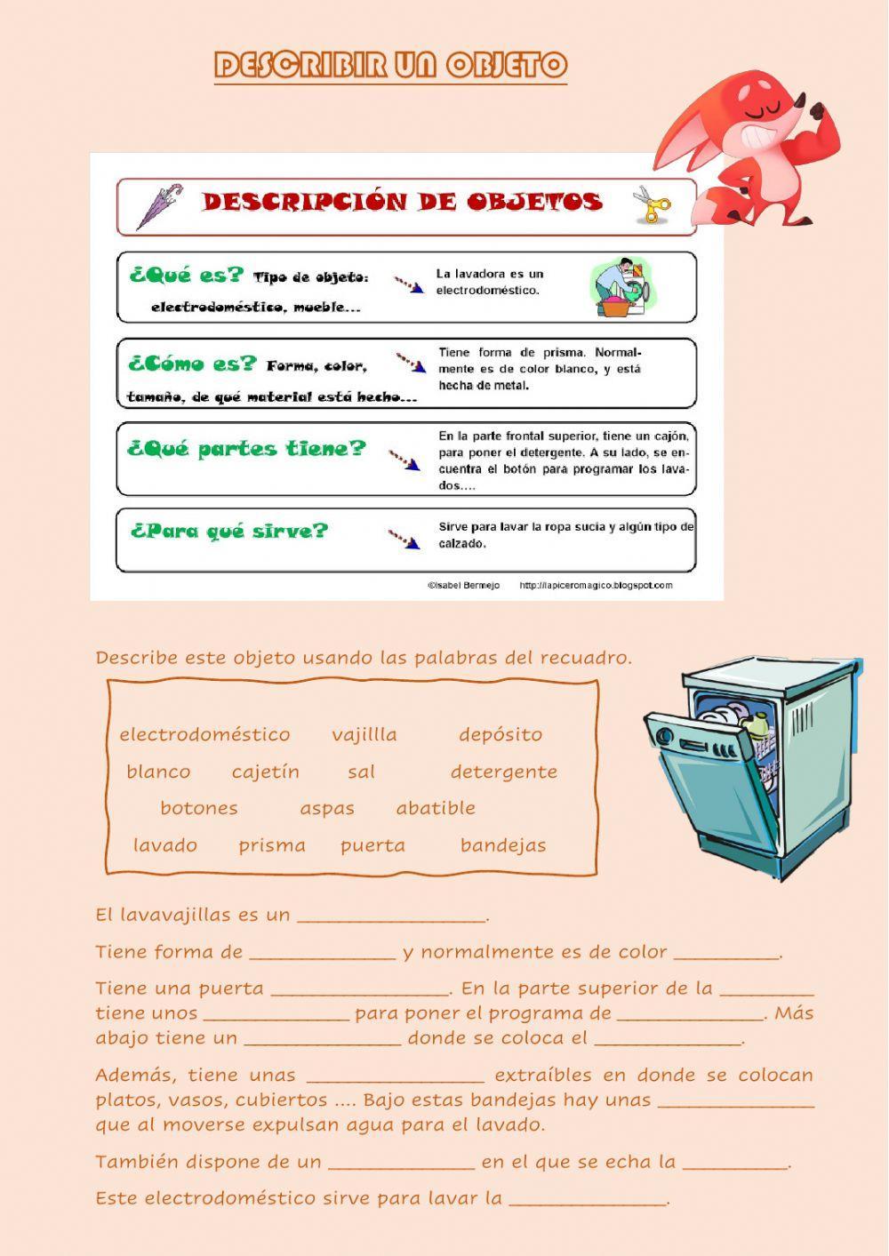 Descripción de … | Free Interactive Worksheets | 178864