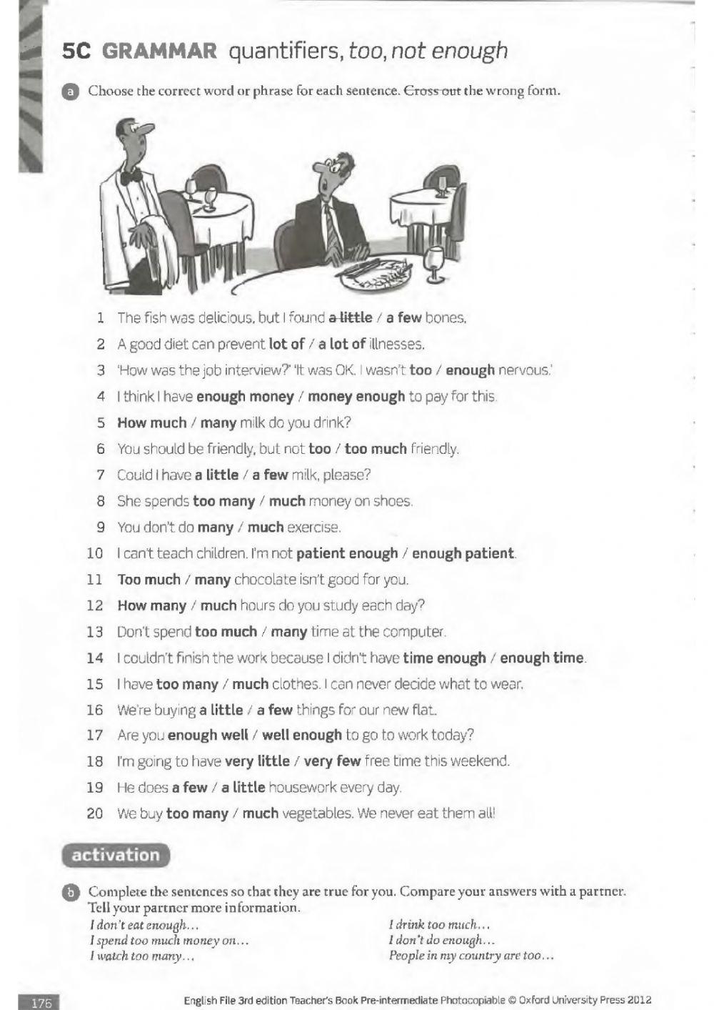 5636425 | English File Pre intermediate Grammar 5C