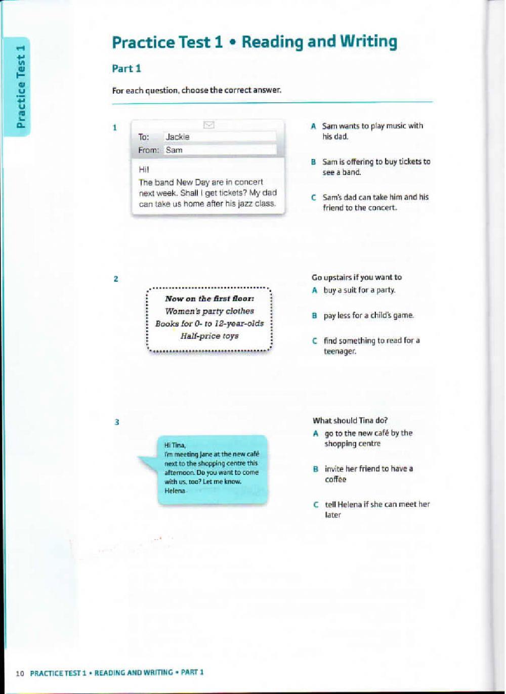 Ket Reading Part 1 And 2 Online Exercise For Live Worksheets