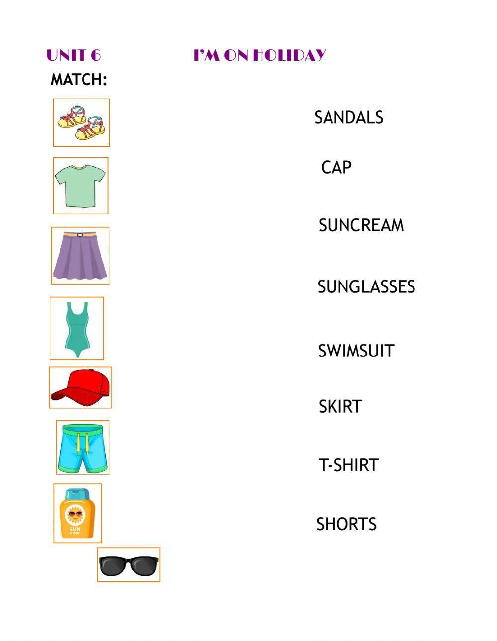 I'm on holidays interactive worksheet | Live Worksheets