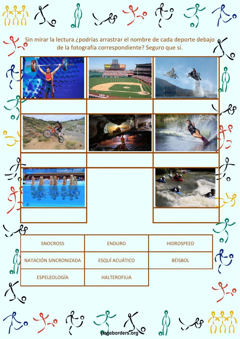 Los deportes exercise | Live Worksheets