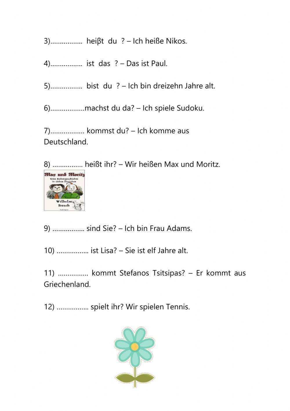 W Fragen | Free Interactive Worksheets | 179738