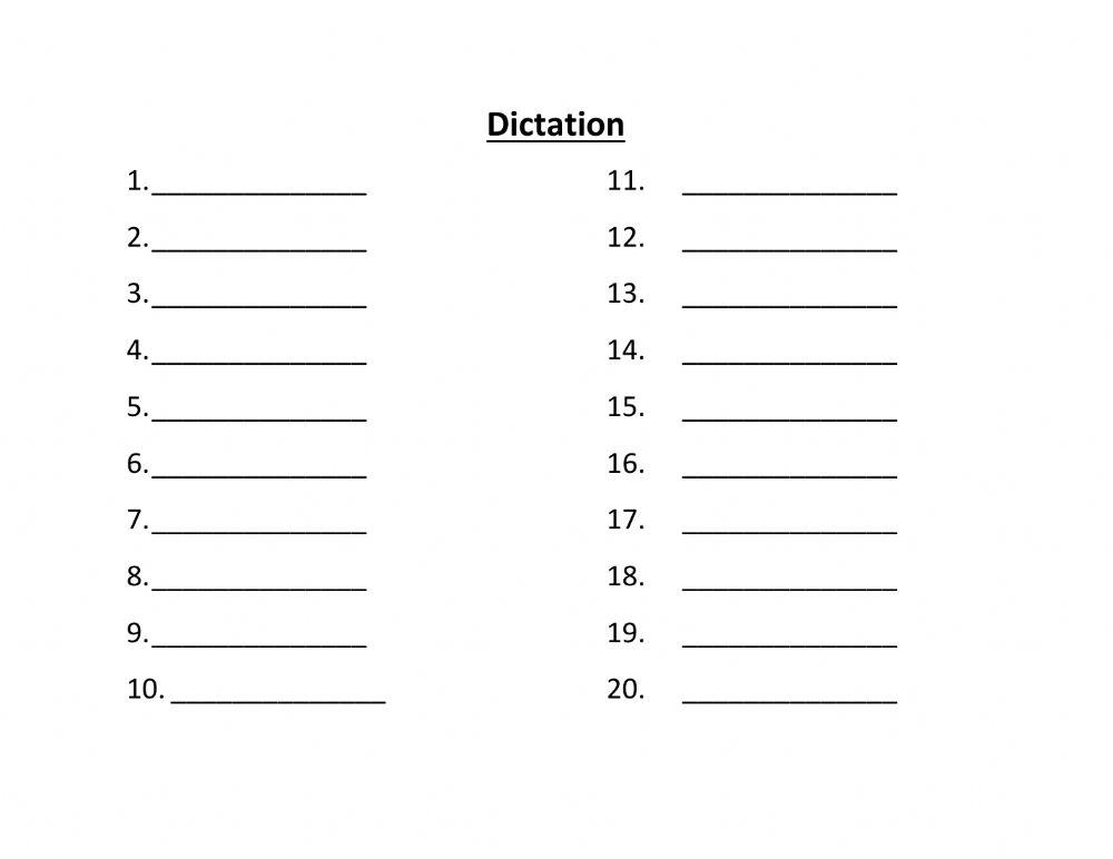 GEP 1 Dictation worksheet | Live Worksheets
