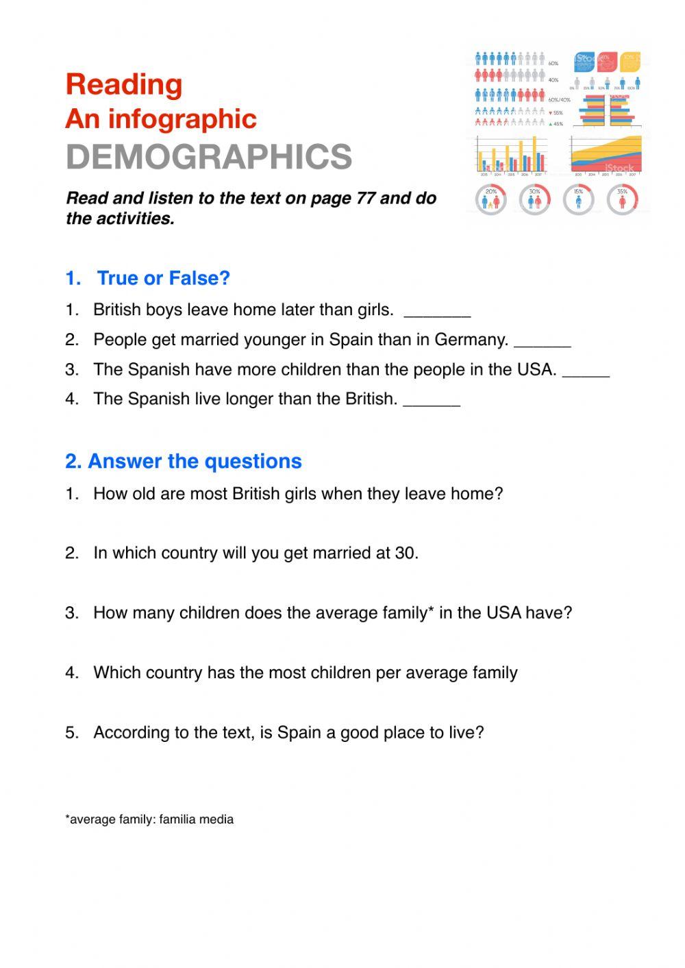 Demographics | Free Interactive Worksheets | 180340