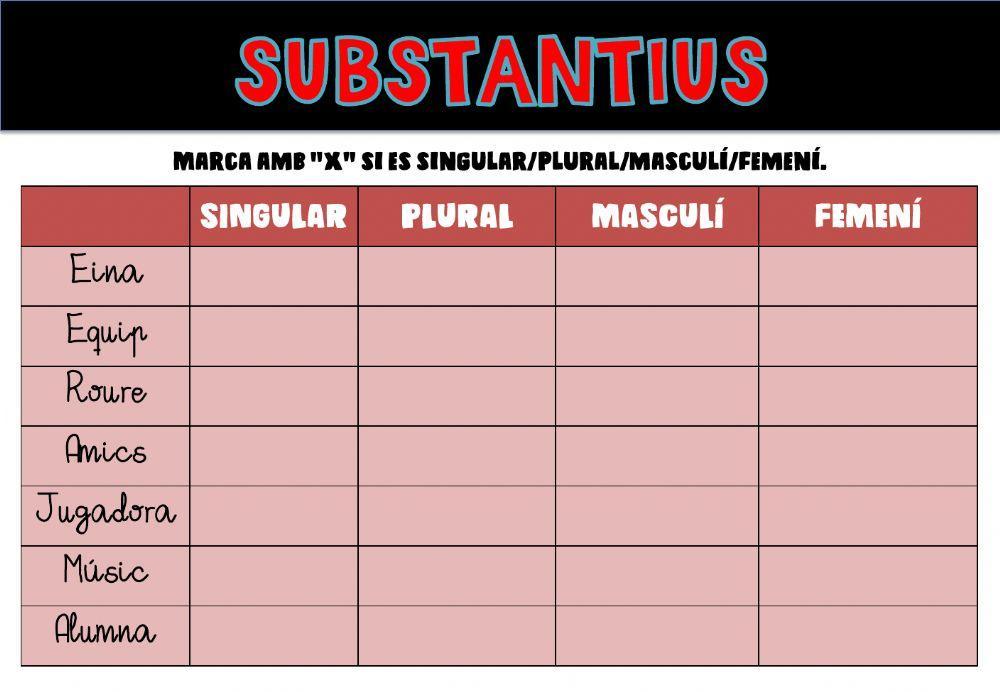 Substantius | Free Interactive Worksheets | 181003