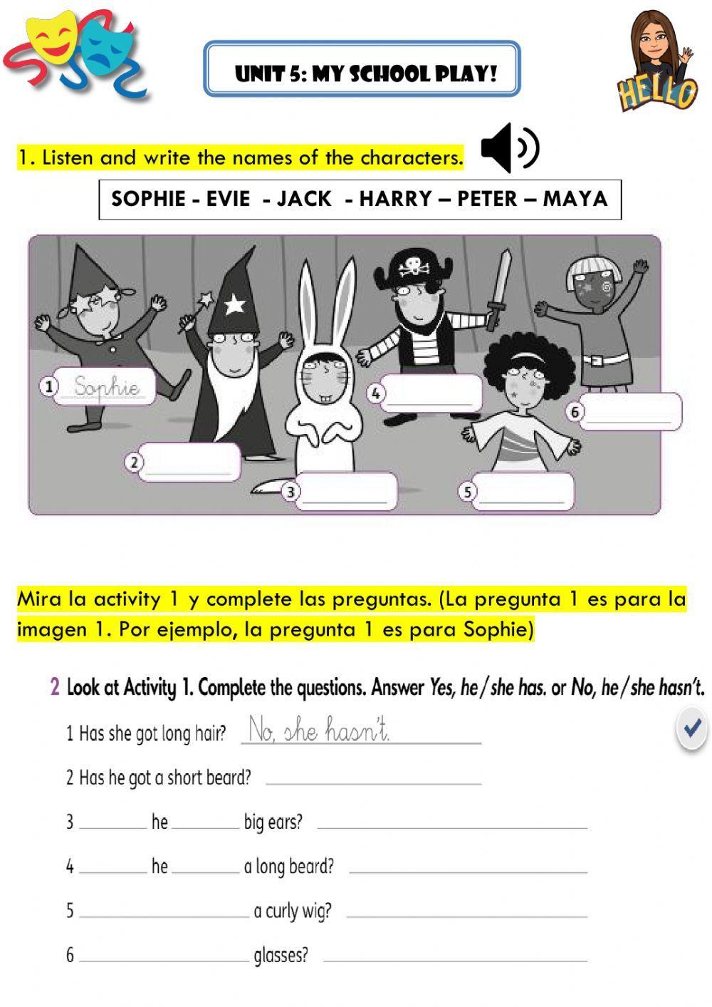 My school play | Free Interactive Worksheets | 181154