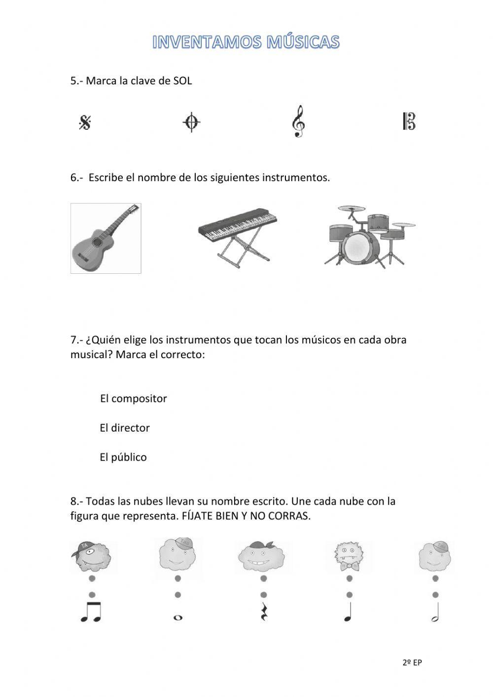 Ritmo y melodía | Free Interactive Worksheets | 181328