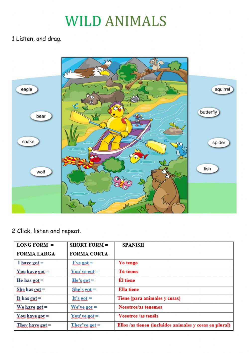 Animals online exercise for tercero | Live Worksheets
