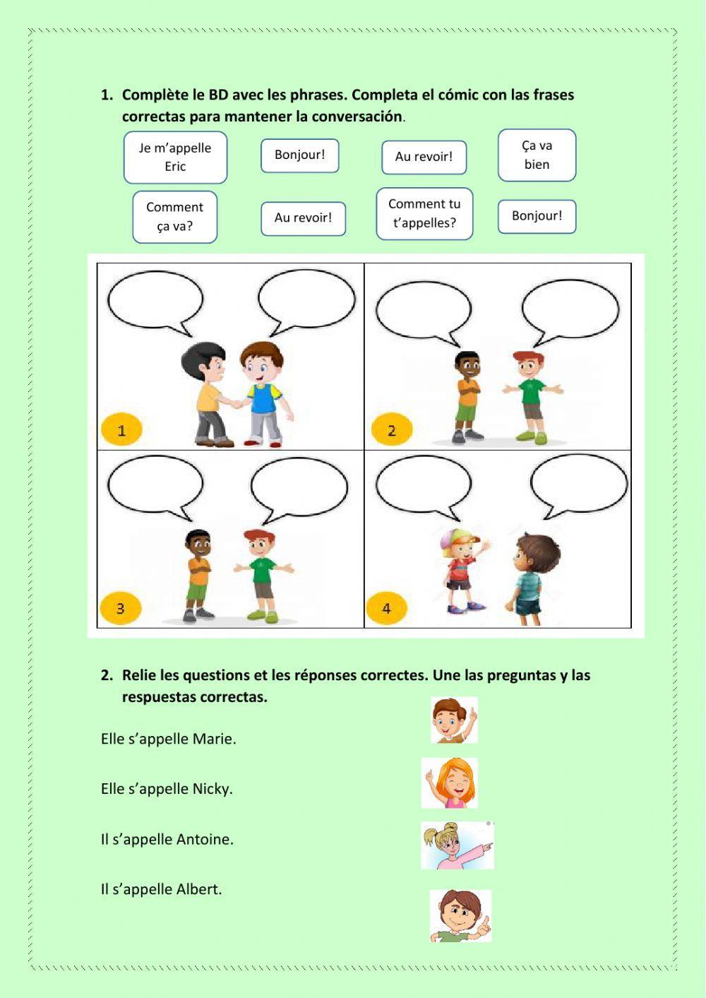 Se presenter | Free Interactive Worksheets | 181601