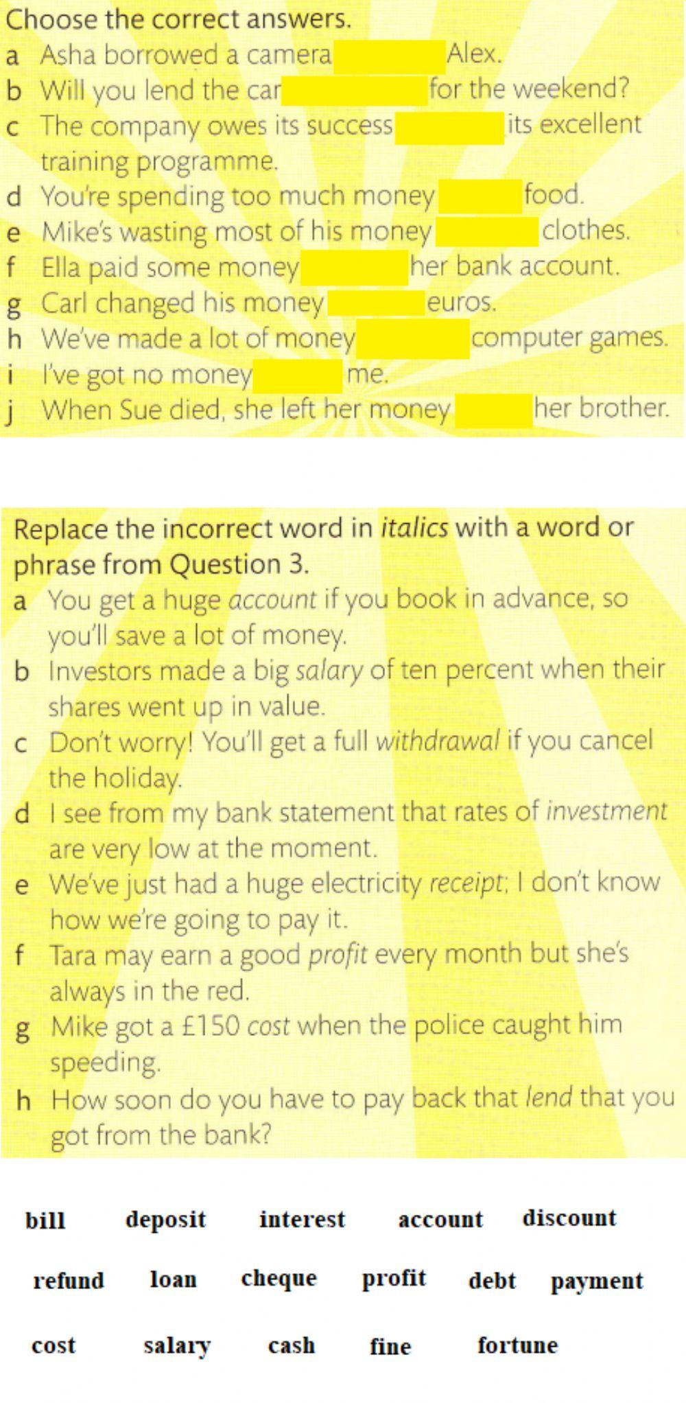 Money. Expert First 9B worksheet | Live Worksheets