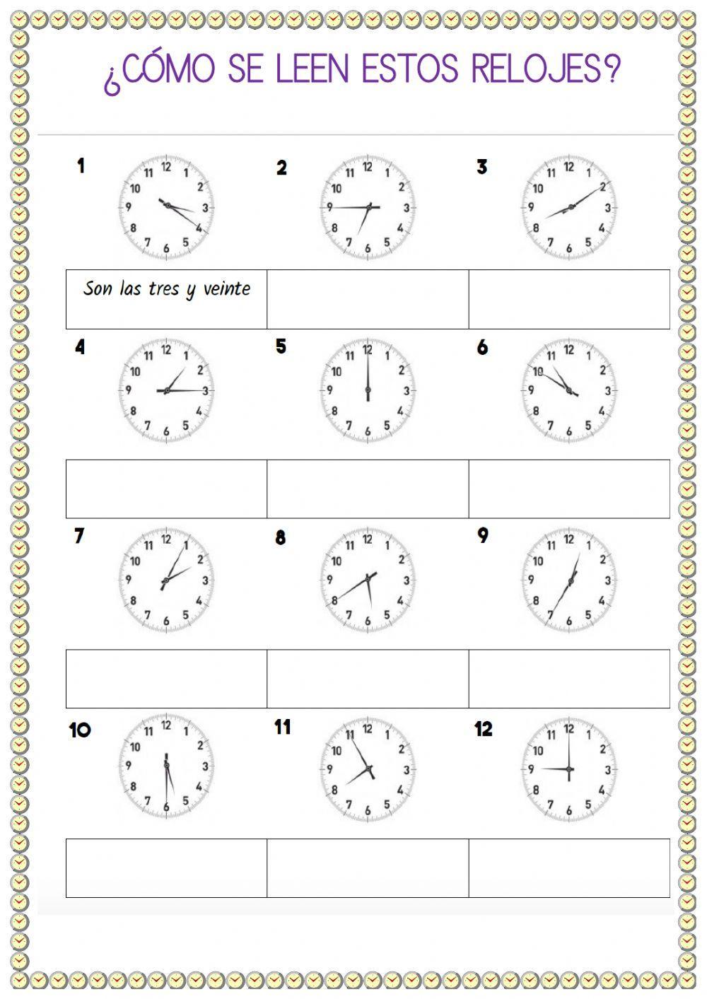 Reloj 181687 | Laracervantes84 | Live Worksheets