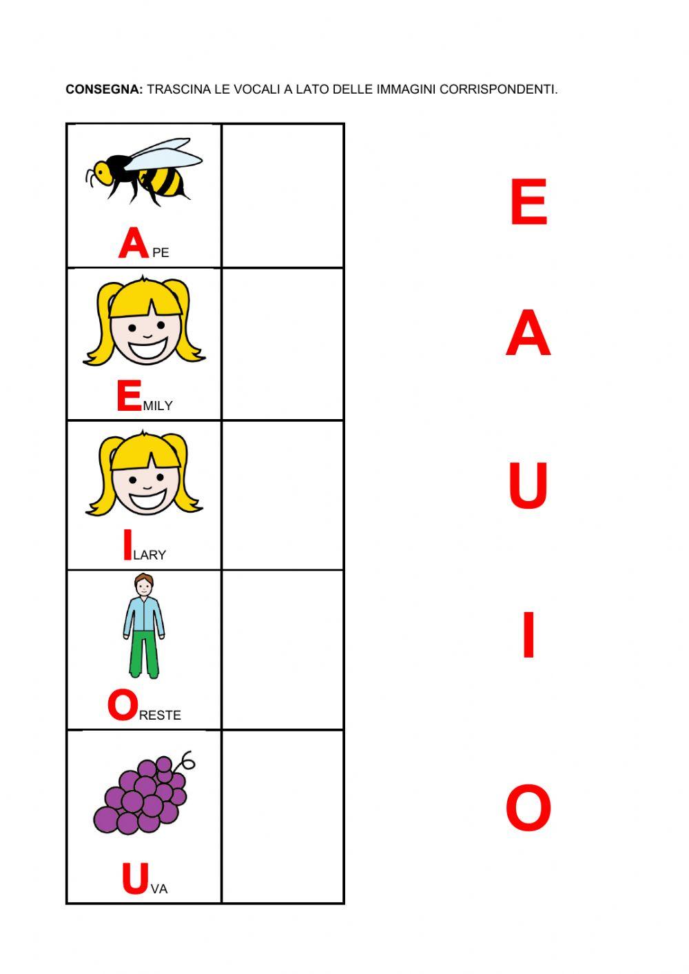 181745 | Le vocali | Vera95 | LiveWorksheets