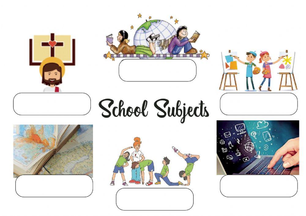 School Subjects worksheet for 6TO | Live Worksheets