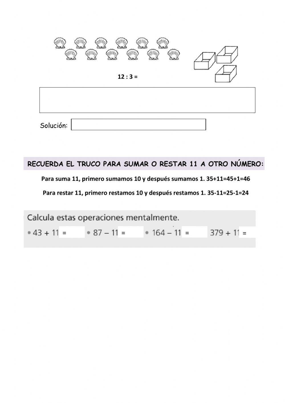 División entera… | Free Interactive Worksheets | 174165