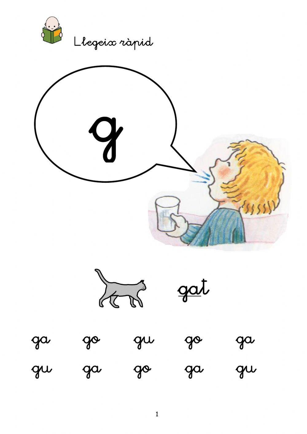 Ga, go, gu | Free Interactive Worksheets | 188139