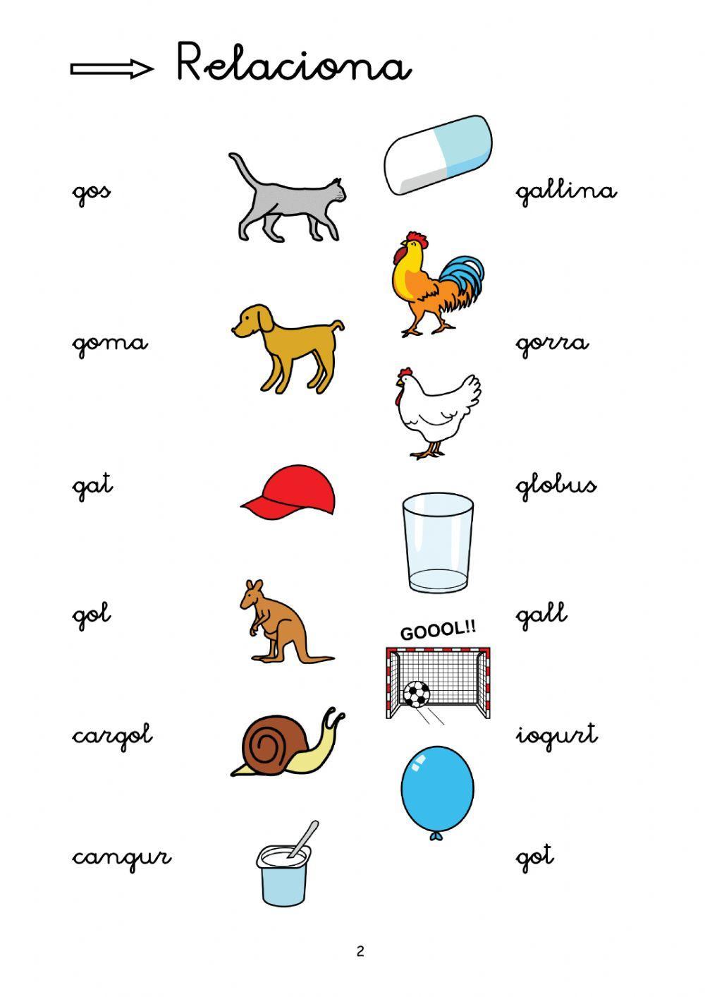 Ga, go, gu | Free Interactive Worksheets | 188139