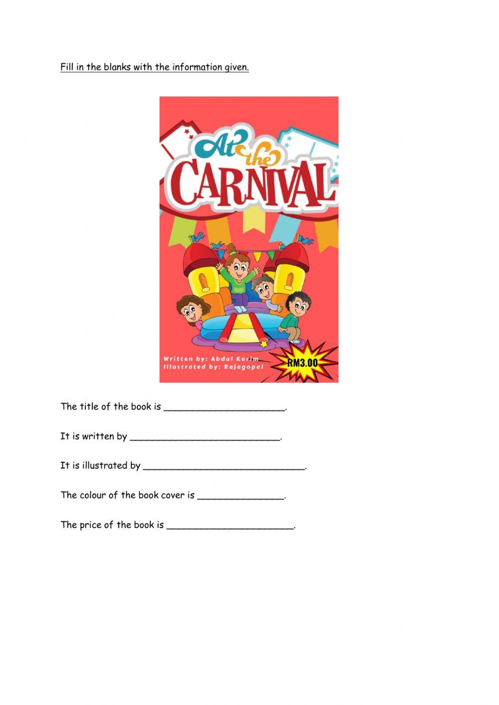 English Book Cover worksheet | Live Worksheets