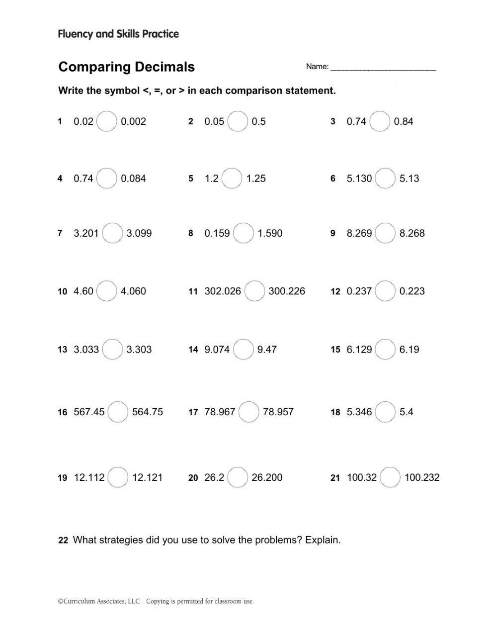 comparing decimals 5649673 | ShannonBailey | Live