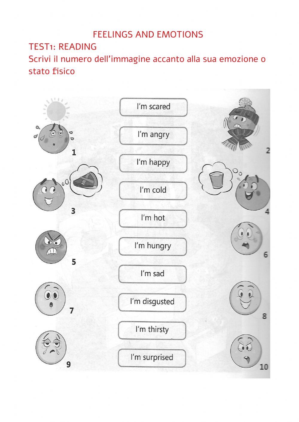 Feelings exercise for grade2 | Live Worksheets