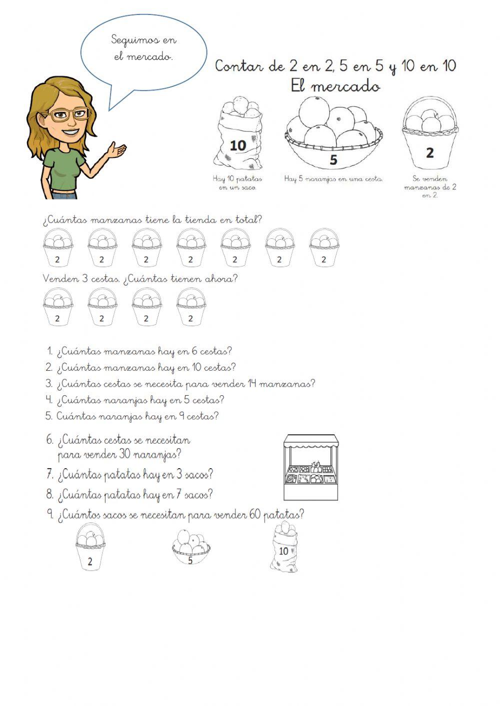 Contar de tanto en tanto online exercise for | Live Worksheets