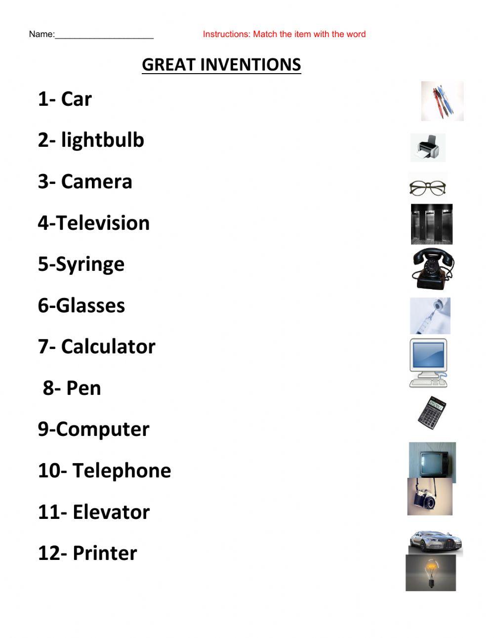 185799 | Inventions | JosepM | LiveWorksheets